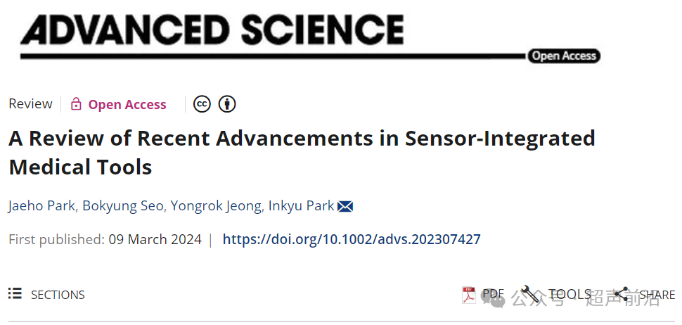 Advanced Science 综述 | 传感器集成医疗工具的最新进展 - ADTE 上海高端有源医疗装备技术展|上海高端有源医疗器械展|有 ...